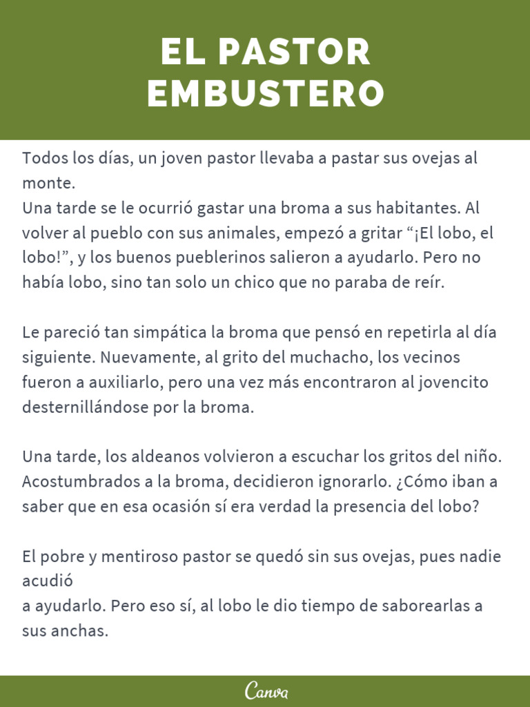 El Pastor Embustero 80 Ejercicios de Compresión de Lectura | PDF