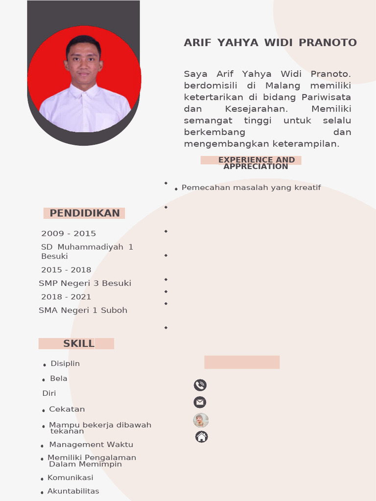 CV Arif Yahya Widi Pranoto (3) | PDF