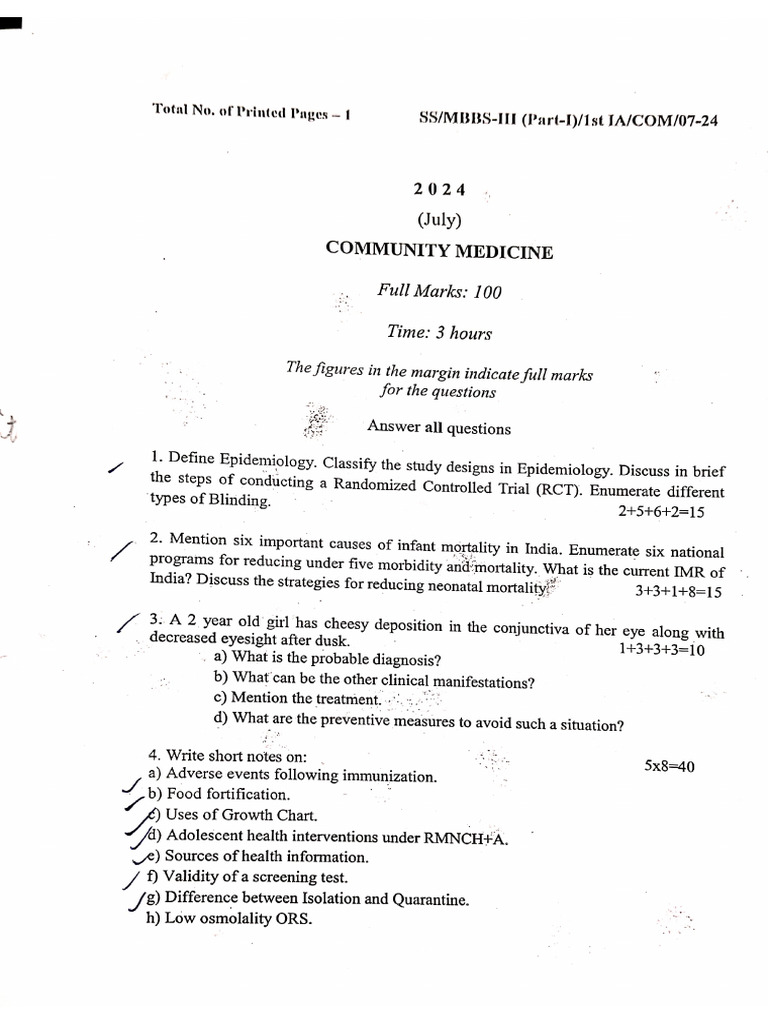 2024 IA1 Question Paper 3rd Year | PDF