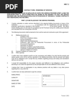 SBD 7.2 Contract Form - Rendering of Services | PDF | Private Law | Business