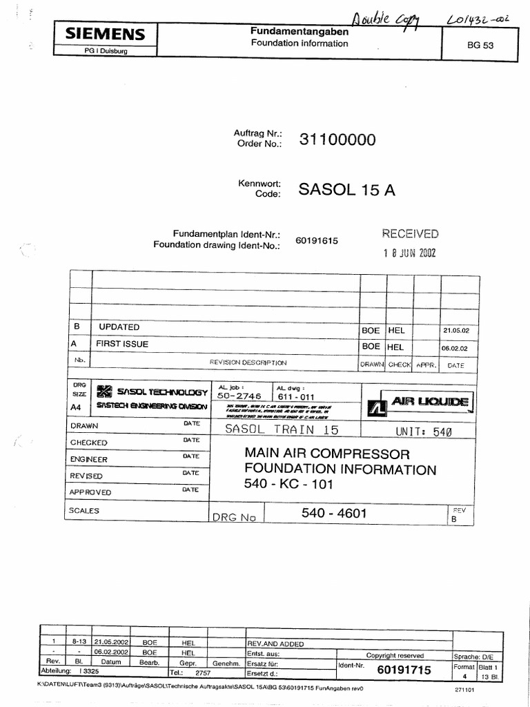 Compressor Foundation Information | PDF