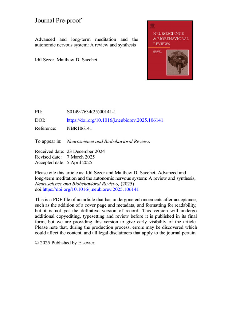 Meditation's Impact on Autonomic Nervous System | PDF | Meditation ...