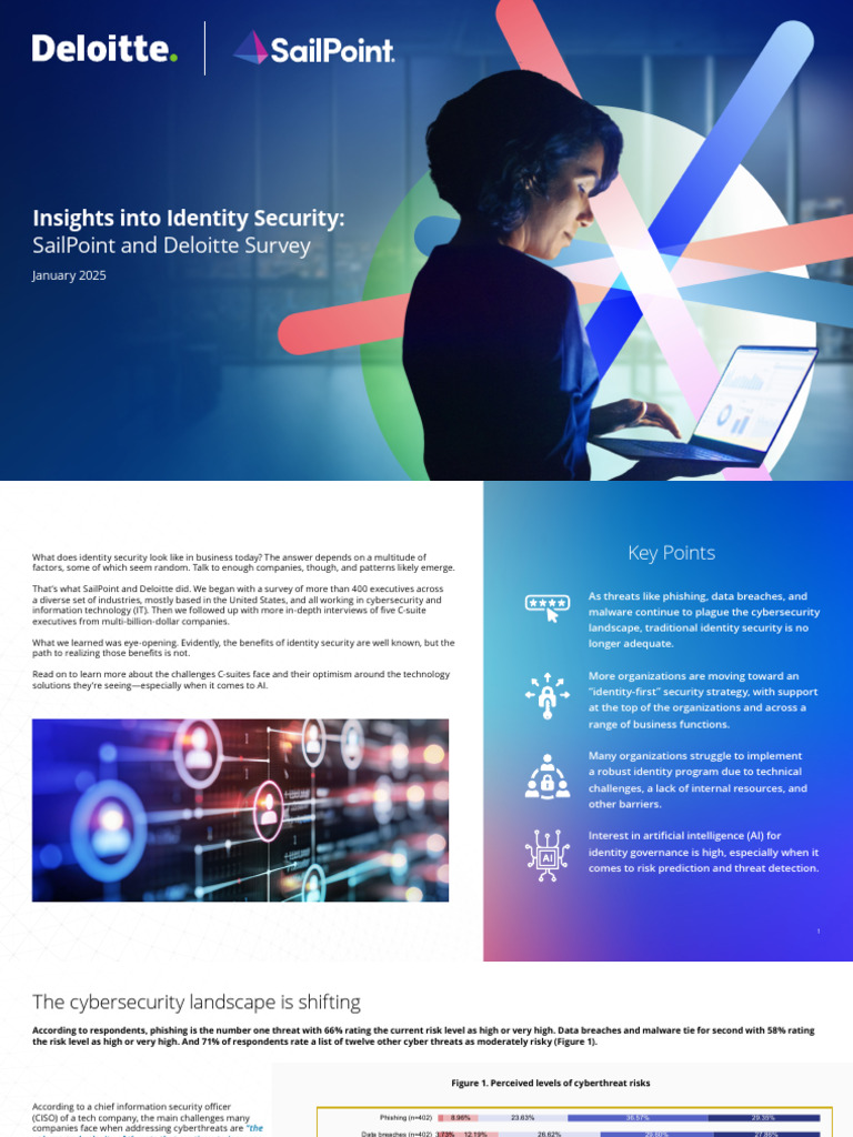 Identity Security Insights: SailPoint & Deloitte | PDF | Computer ...