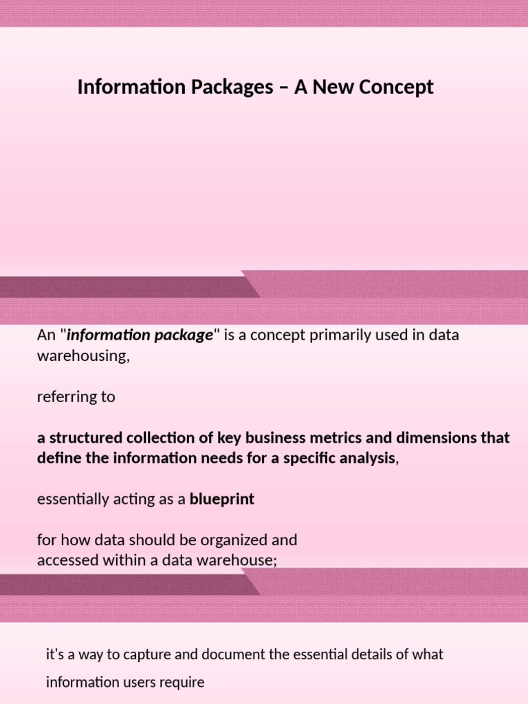Defining Information Packages in Data Warehousing | PDF | Data ...
