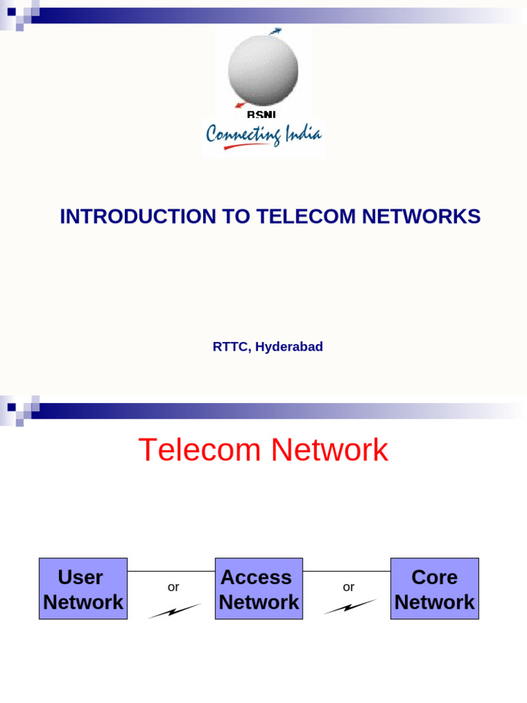 Telecom Networks Intro | PDF | Wi Max | Wi Fi