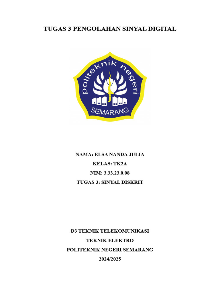 Elsa Nanda Julia, Tk2a, 07. Tugas 3. PSD | PDF