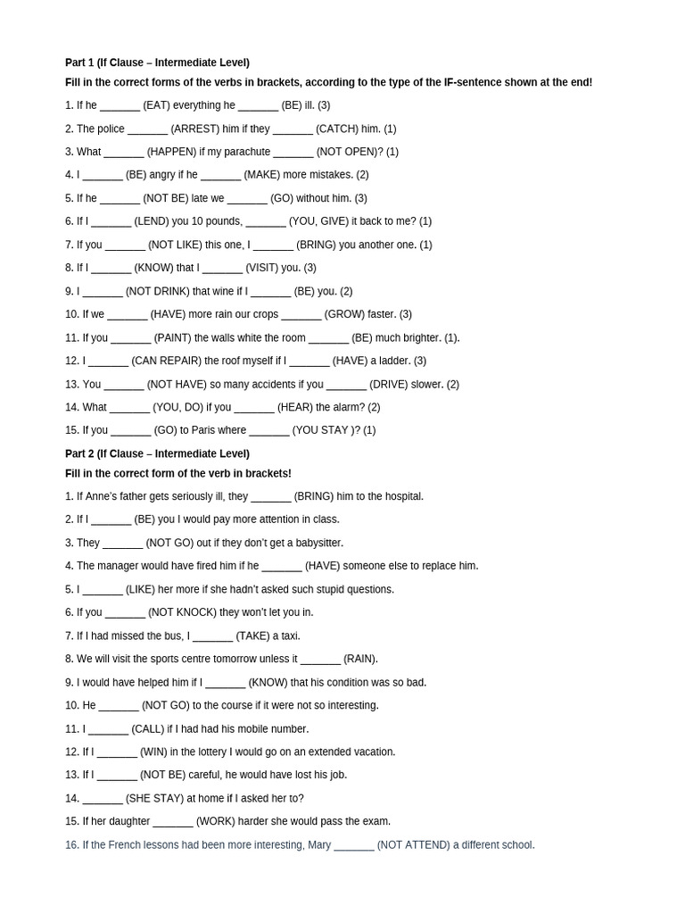 100 SOAL CONDITIONAL SENTENCES | PDF