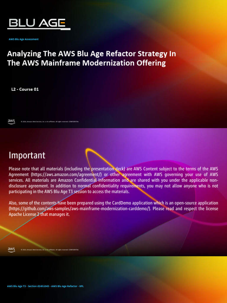 c01 Analyzing The Aws Blu Age Refactor Strategy in The Aws MM Offering 2405 | PDF | Amazon Web ...