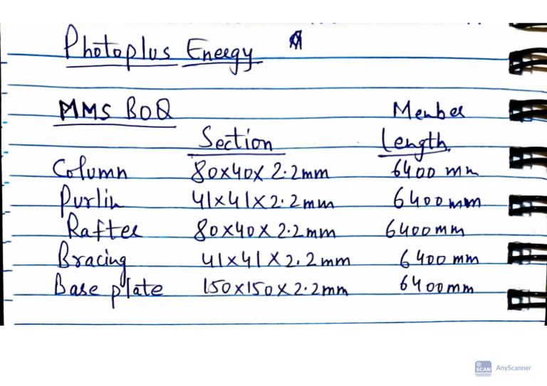 Photoplus Energy MMS Structure Section Properties | PDF