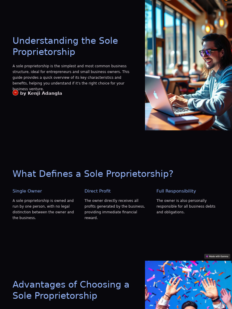 Understanding The Sole Proprietorship | PDF | Sole Proprietorship | Taxes