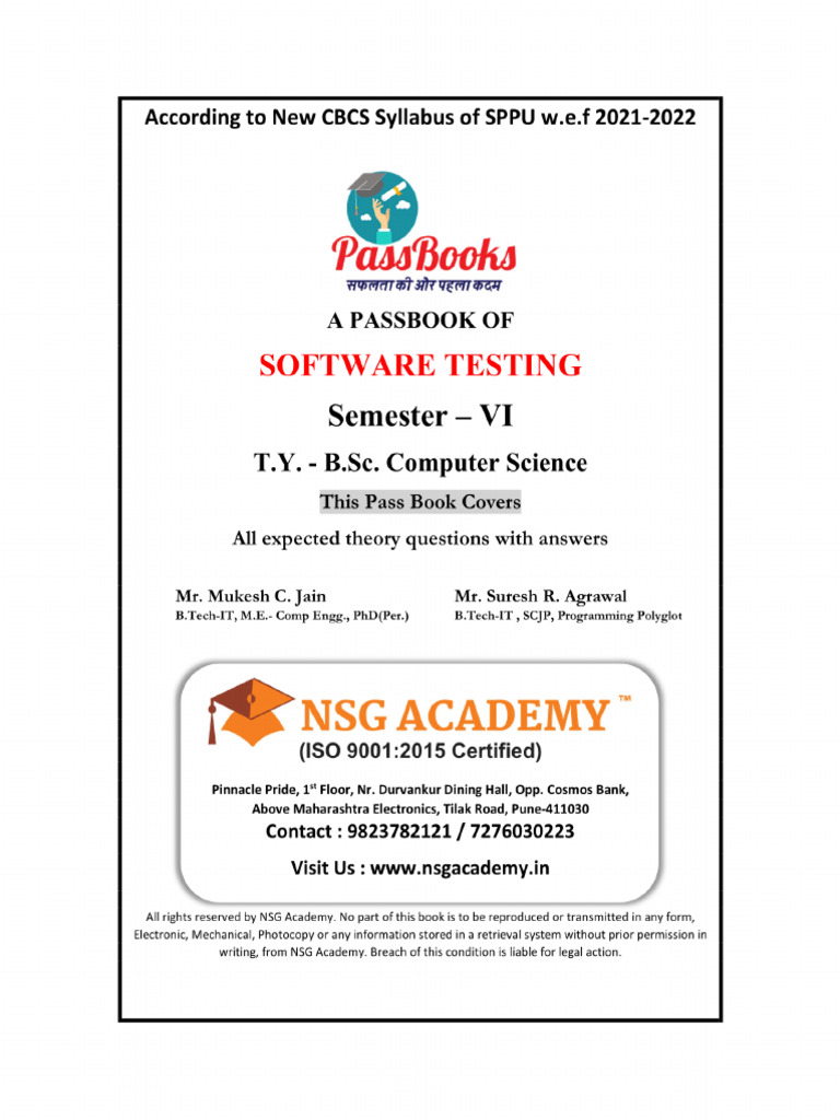 Nsg Tybcs Sem 6 Unit 2 Software Testing Strategies Techniques Pdf