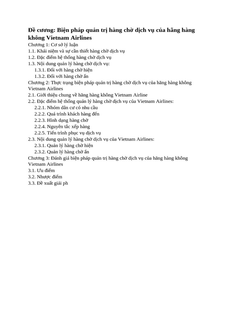 Đề cương QTDV | PDF