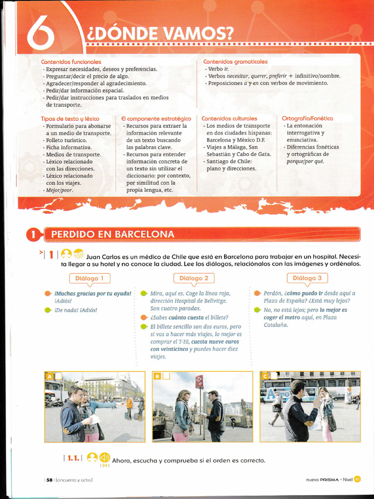 Libro Prisma A1 Estudiantes Completo | PDF | Santiago