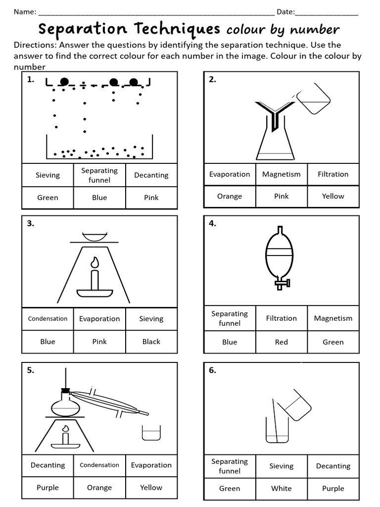 Colouring Separation Techniques Guide | PDF | Blue | Filtration
