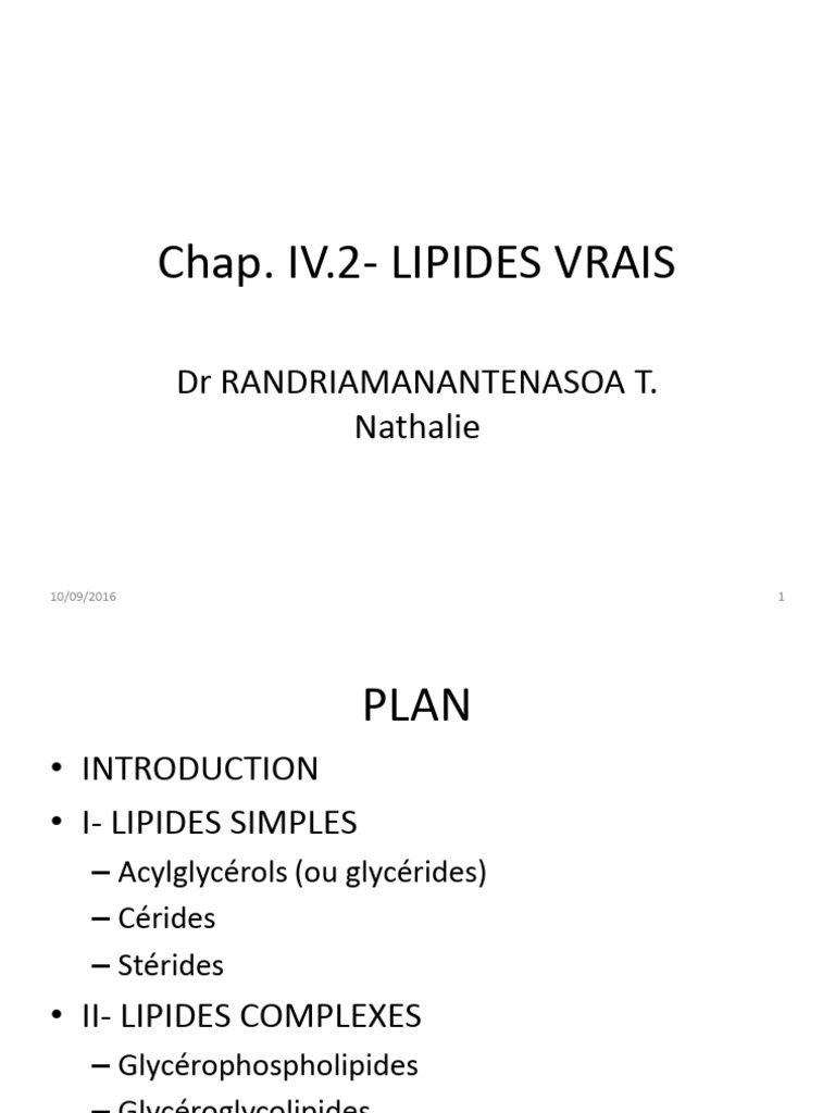 Lipides Vrais : Acylglycérols et Cérides | PDF | Lipide | Triglycéride