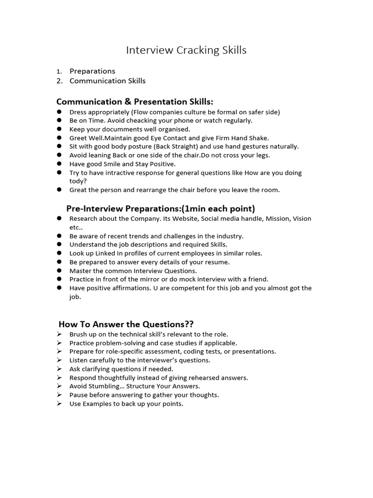 Interview Cracking Skills | PDF | Behavior Modification | Learning