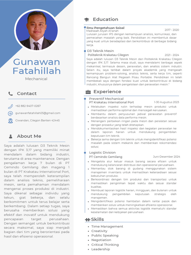CV_Gunawan Fatahillah _20250107_214229_0000 (1) | PDF