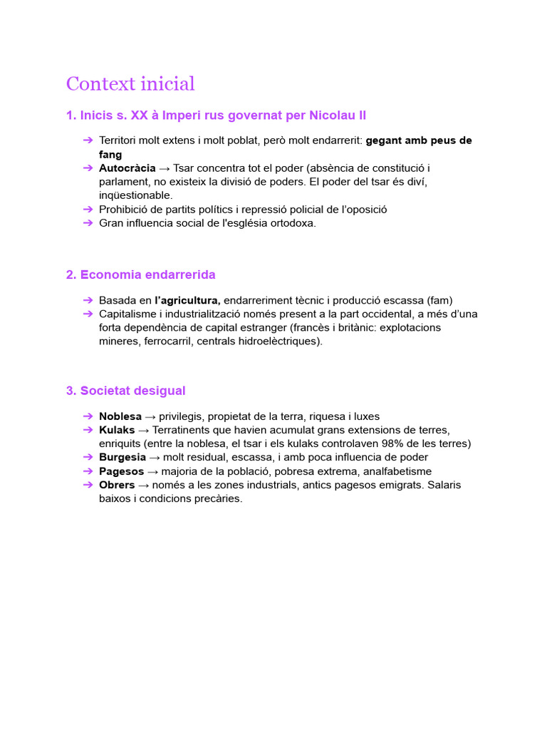 Apunts HMC Revolució Russa | PDF