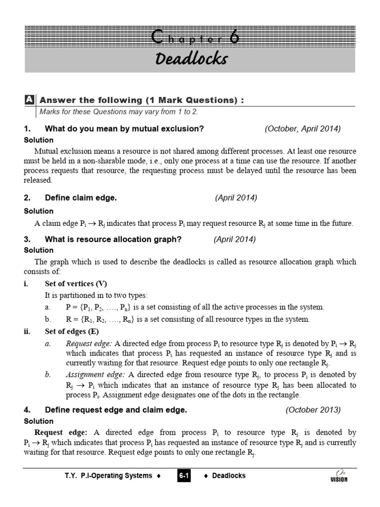 Chapter 1 - Process Deadlocks | PDF | Federal Preemption | Combinatorics