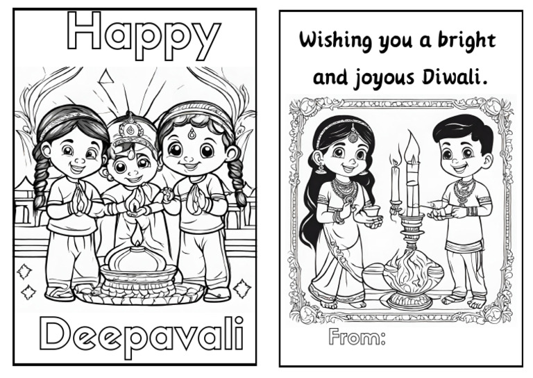 Deepavali Colouring Worksheet - 20231103 - 140600 - 0000-7 | PDF