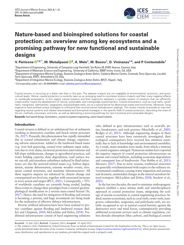 Nature-Based Solutions for Coastal Protection | PDF | Coral Reef | Mangrove