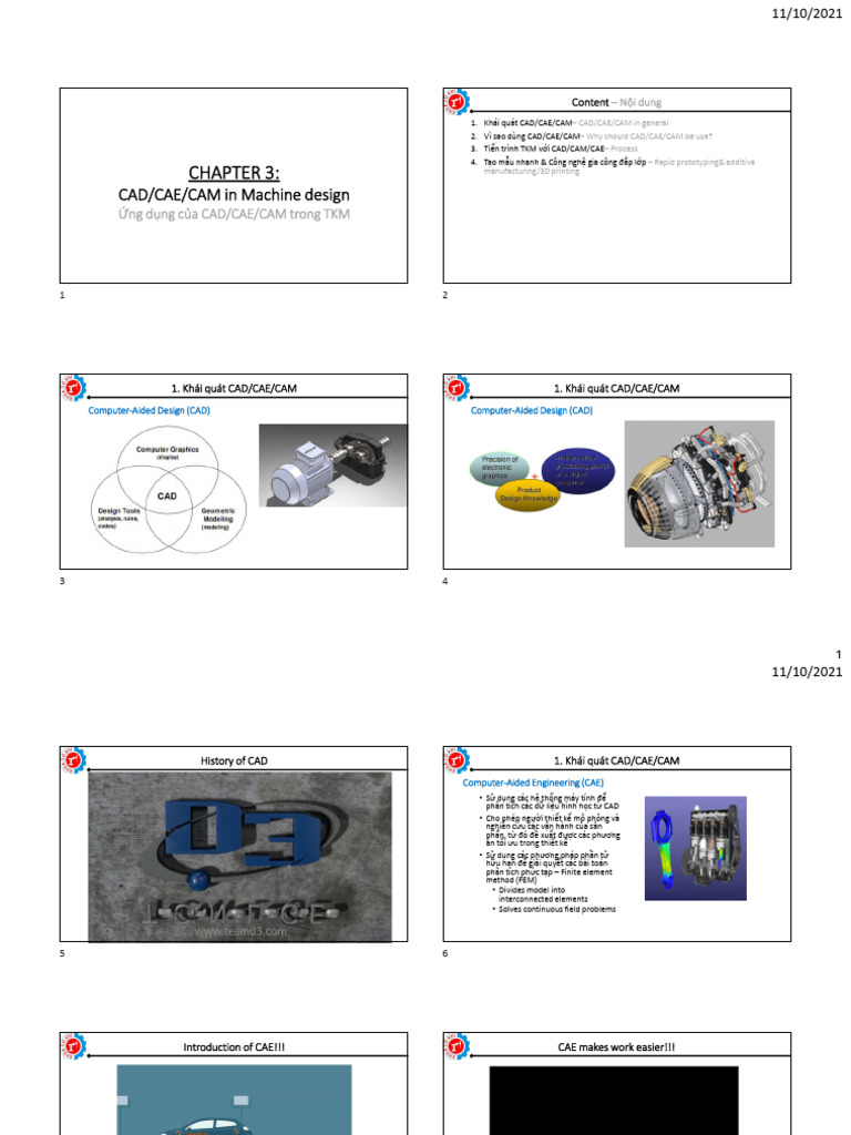 Machine Design Chuong 3 CAD - CAE | PDF