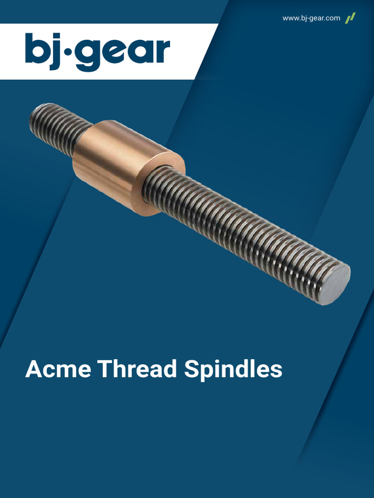 ACME - Thread Spindles 2021 | PDF | Screw | Gear