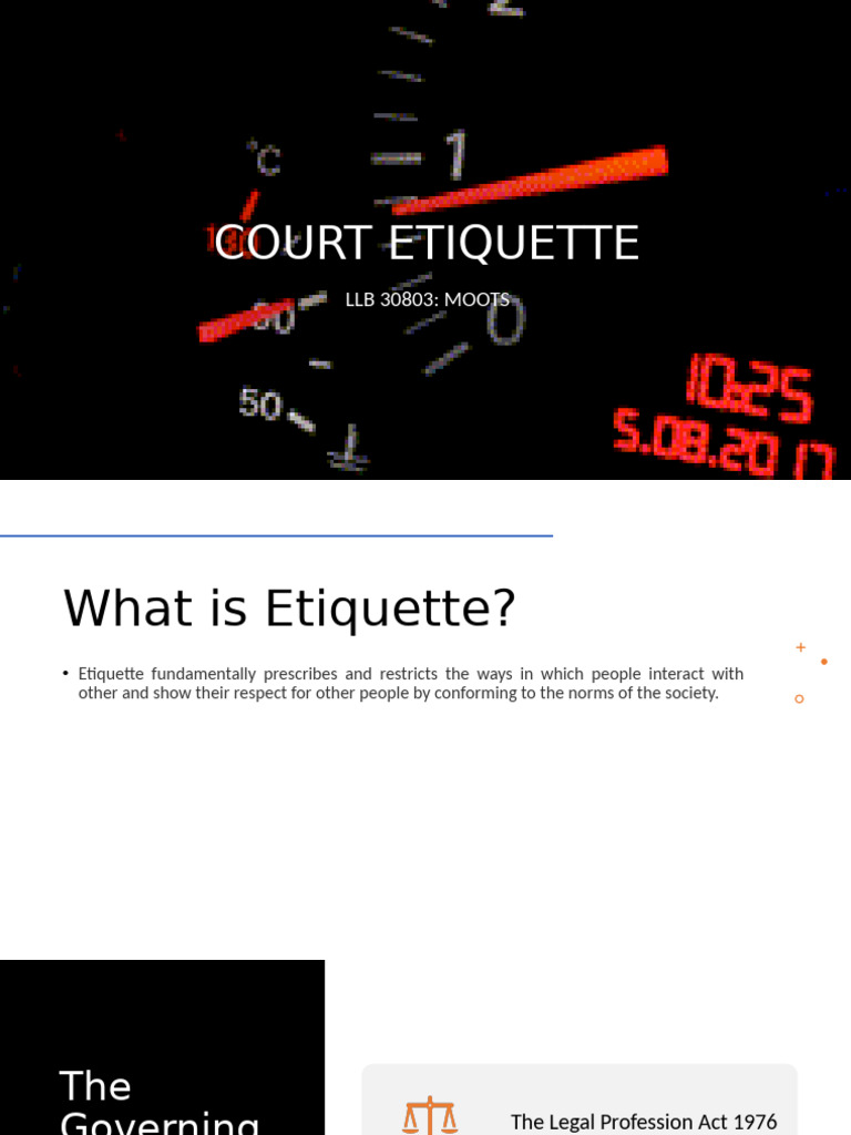 07 Court Etiquette | PDF