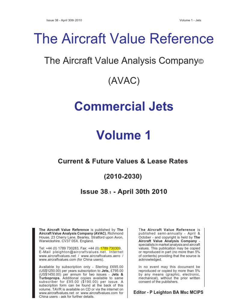 Aircraft Value | PDF | Airbus | Lease