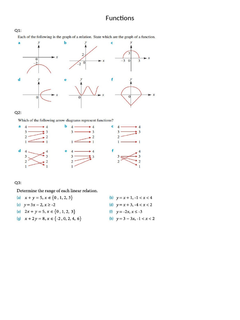 Functions - Homework | PDF