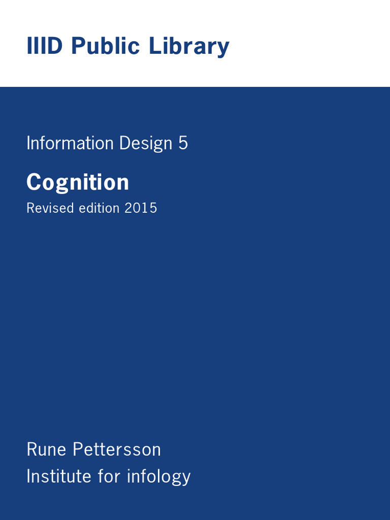 Pettersson Rune ID5 Cognition | PDF | Auditory System | Perception