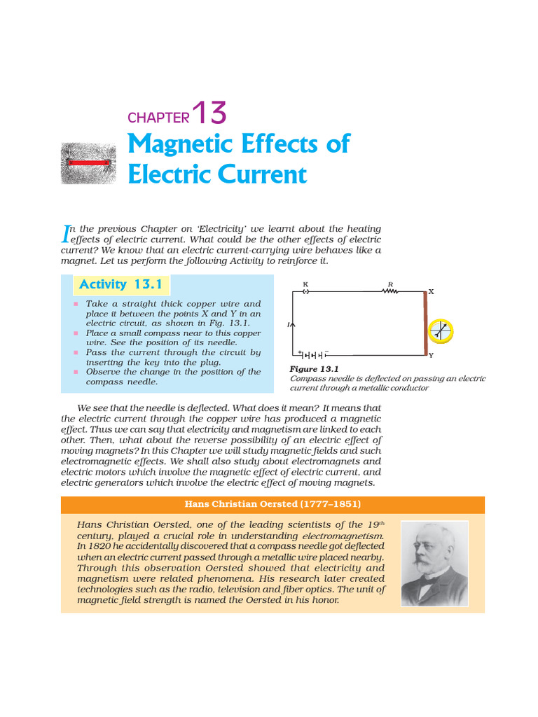 Magnetic Effects of Electric Current 13 | PDF | Electromagnetic Induction | Alternating Current