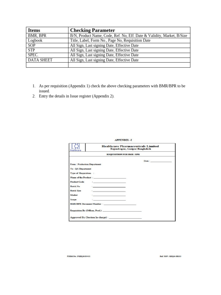 Bmr & Bpr Issue | PDF
