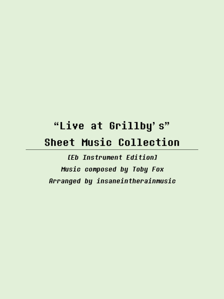 Live at Grillby's Eb Sheet Music Collection | PDF | Elements Of Music ...