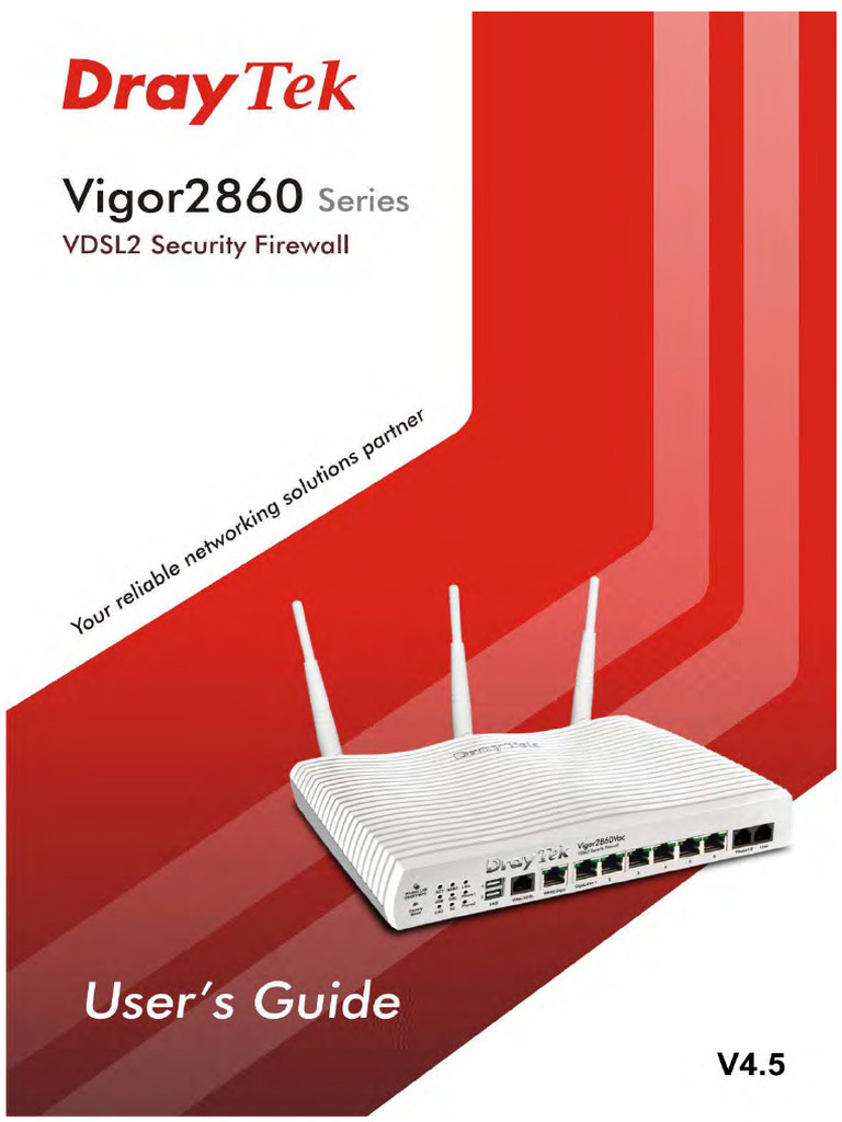DrayTek UG Vigor2860 V4.5 | PDF | Virtual Private Network | World Wide Web