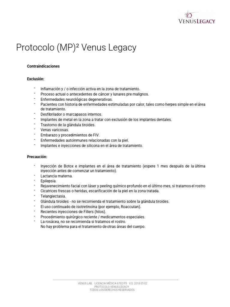 Protocolo ClÃ - Nico Venus Legacy | PDF | Temperatura | Especialidades Medicas
