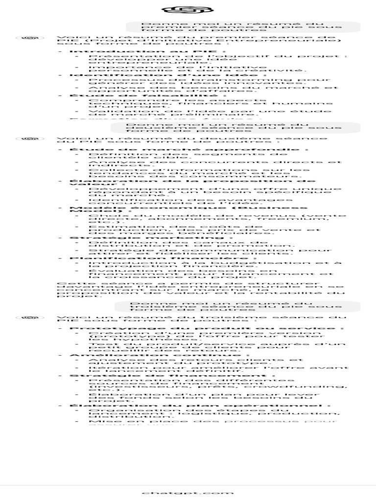 Résumé première séance PIE | PDF