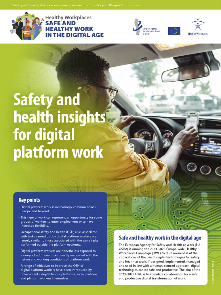 Digital Platform Work Infosheet En | PDF | Occupational Safety And Health | Business