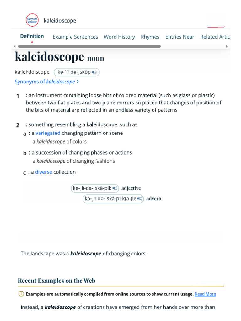 Kaleidoscope | PDF