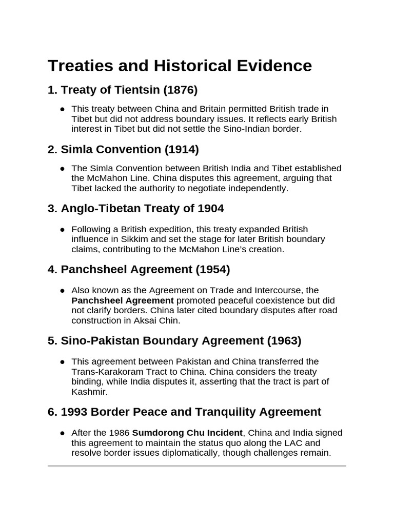 Treaties and Historical Evidence | PDF