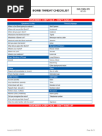 Bomb Threat Checklist | PDF