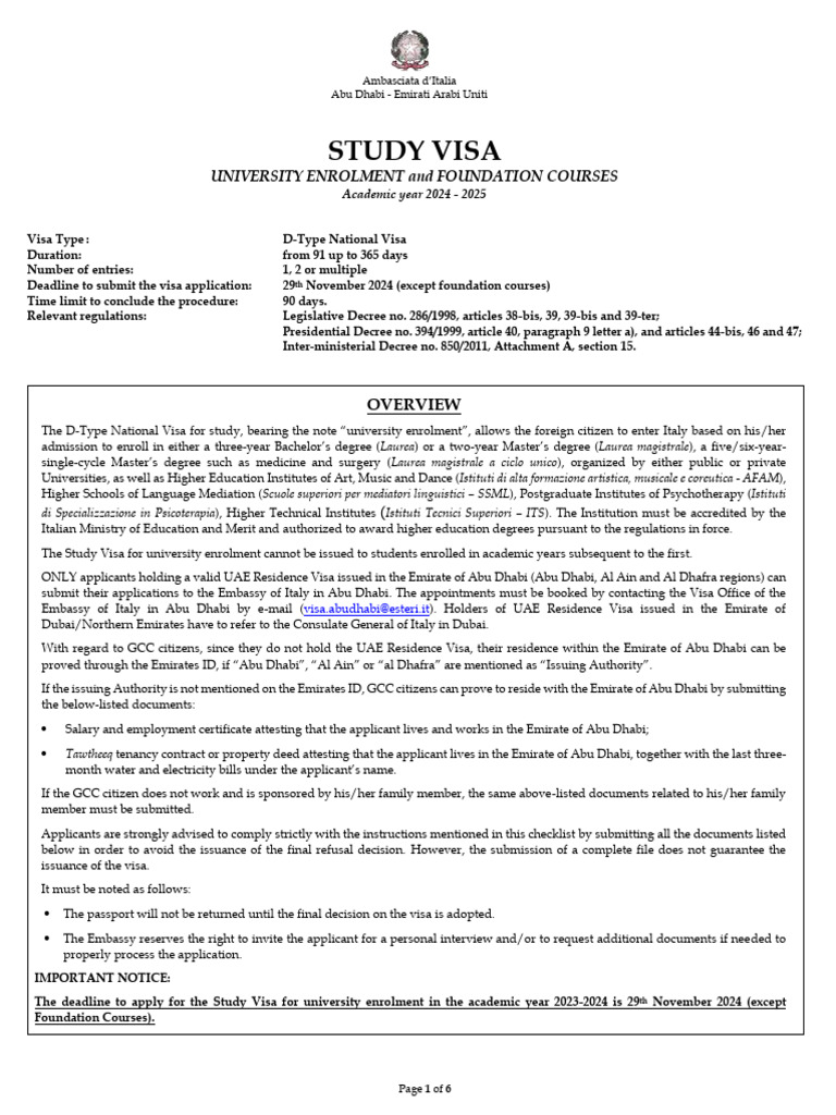 Checklist Studio Immatricolazione Universita' 2024 - 2025 | PDF ...