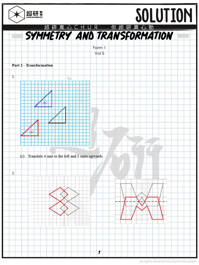 S1 L20 R05 Symmetry-and-Transformation Ver2024 Homework Solution | PDF