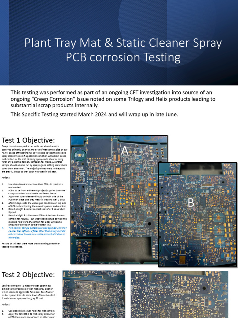 DESCO Tray Mat & Cleaner Spray Testing With Immersion Silver PCB ...