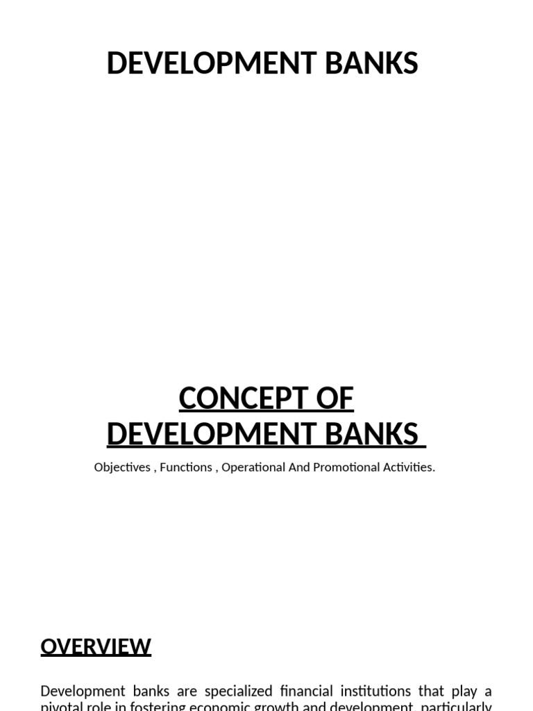Overview of Development Banks in India | PDF | Banks | Economies