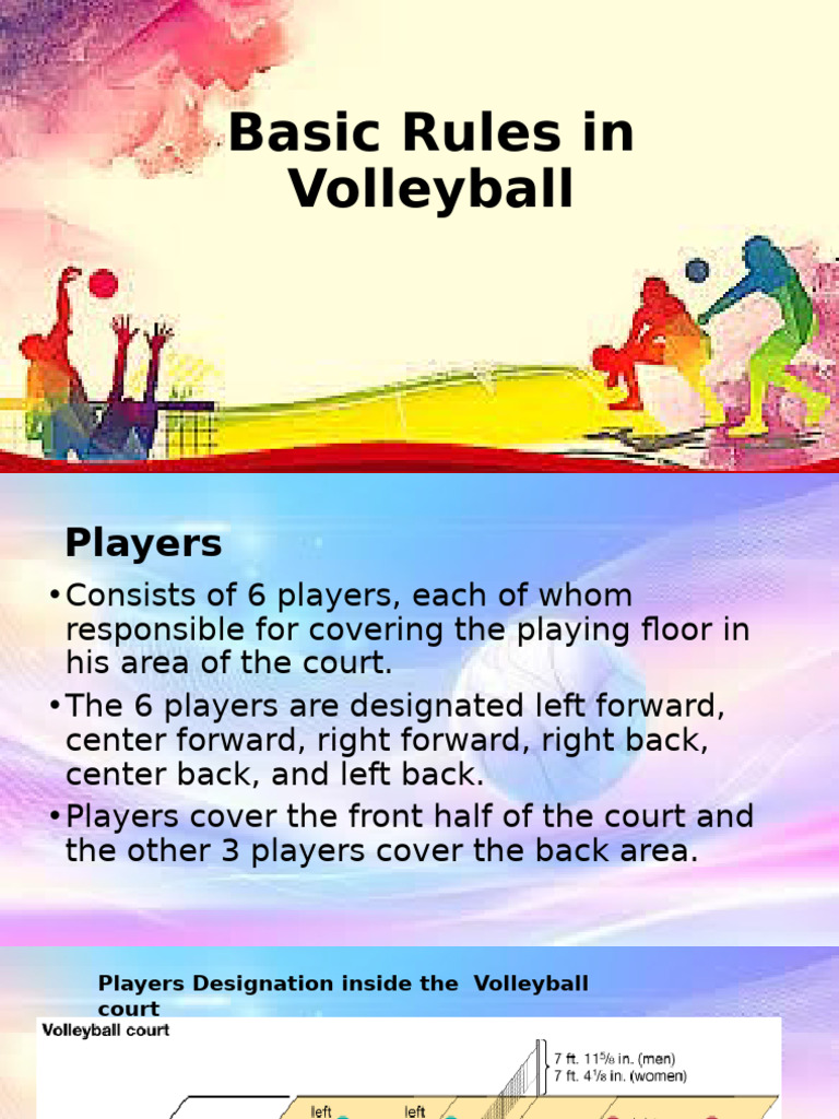 Basic Rules in Volleyball | PDF | Volleyball | Athletic Sports