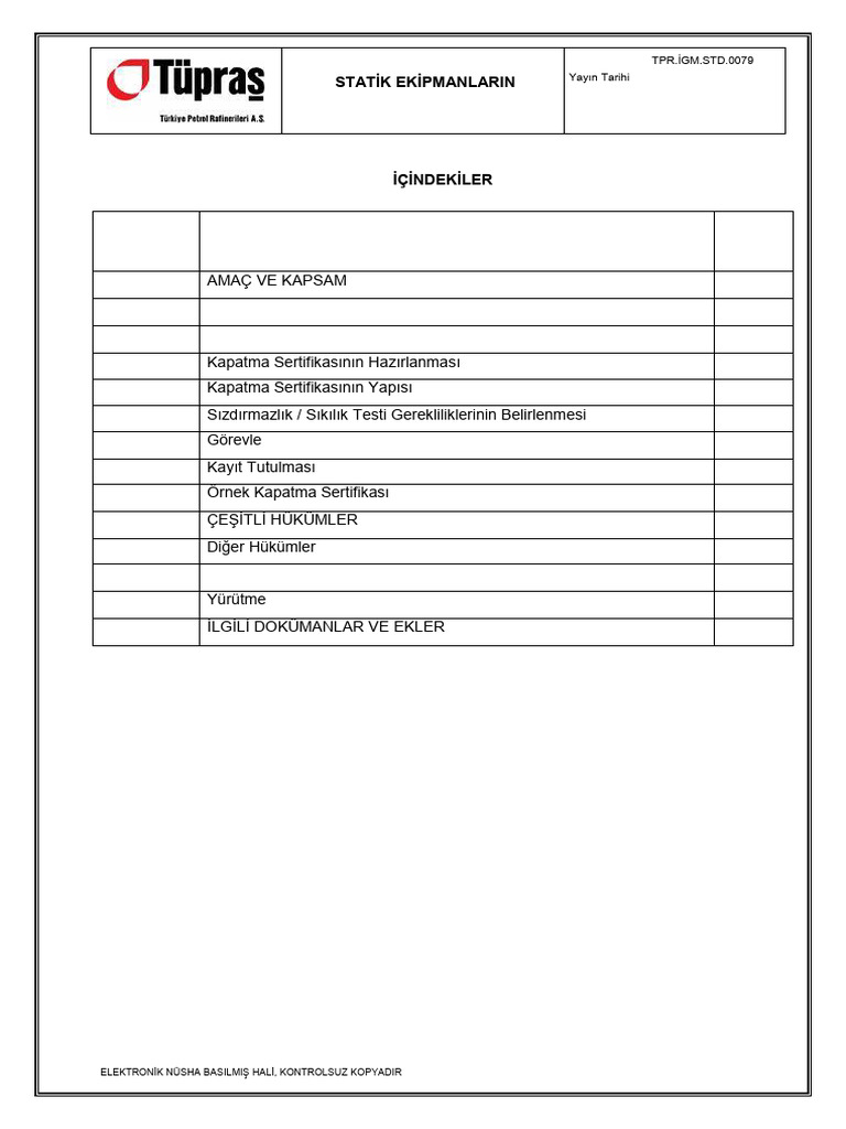 E - Statik Ekp. Kapatılma Std. | PDF
