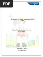 Cummins Health, Safety, and Environment Policy | PDF | Business | Economies