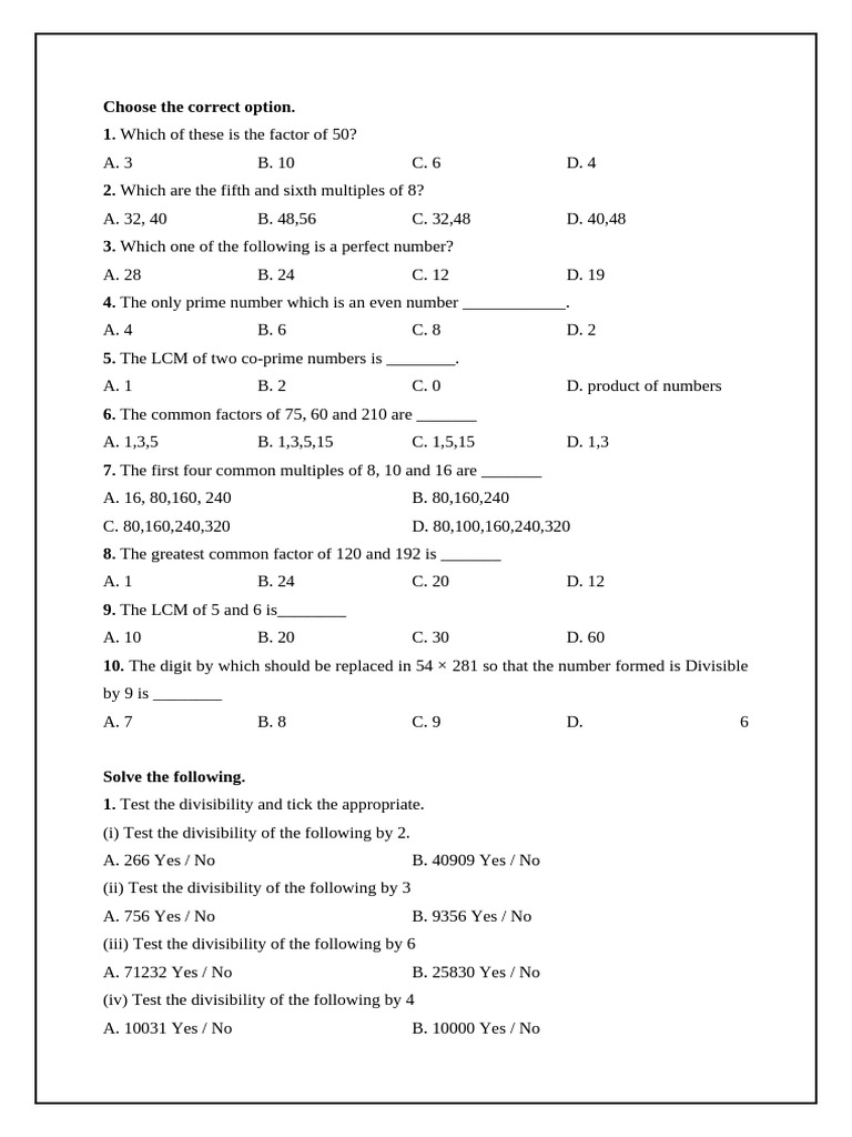 ch 3 playing with numbers ws | PDF | Discrete Mathematics | Mathematics