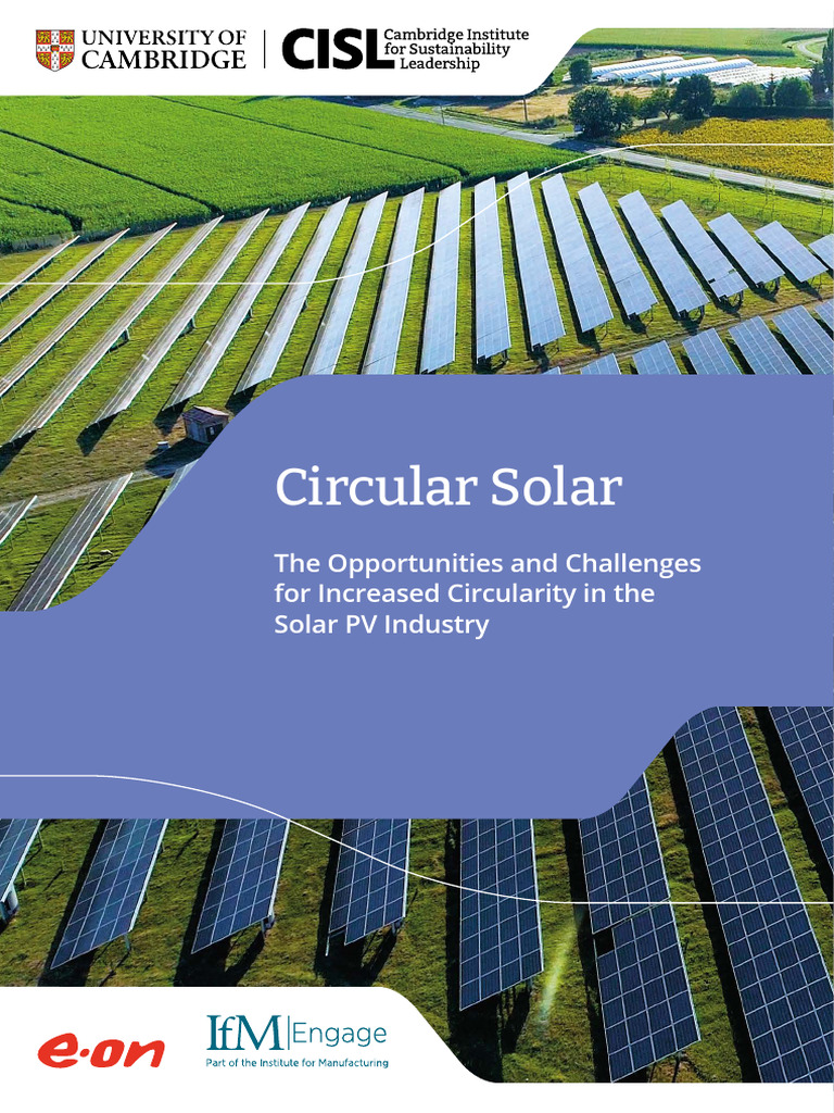 Circular Solar - Opportunities and Challenges in Solar PV | PDF ...